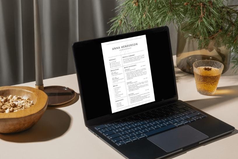 Editable Digital Resume Template for Modern Professionals | Instant ...
