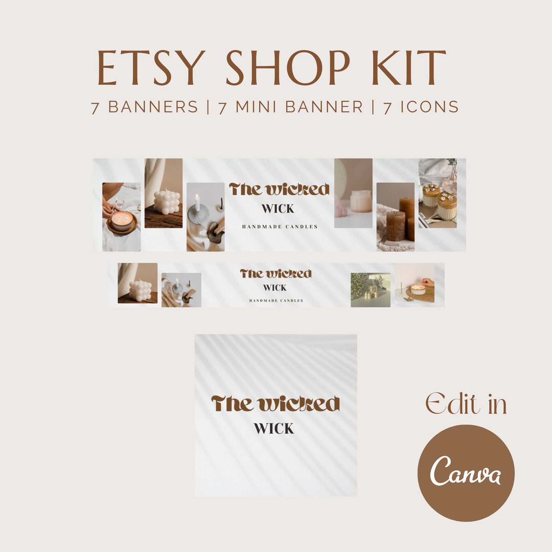 Etsy Shop Banner Kit - Elegant Canva Banners and Icons for Small ...