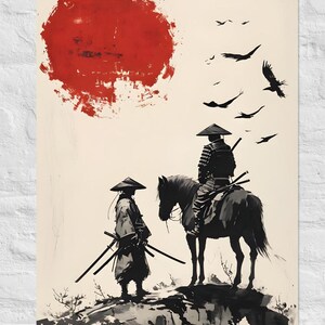 Poster Japanese Samurai Rising Sun Japan Multiple Sizes Poster Wall ...