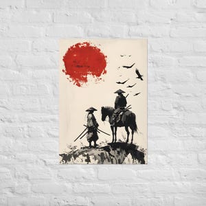 Poster Japanese Samurai Rising Sun Japan Multiple Sizes Poster Wall ...