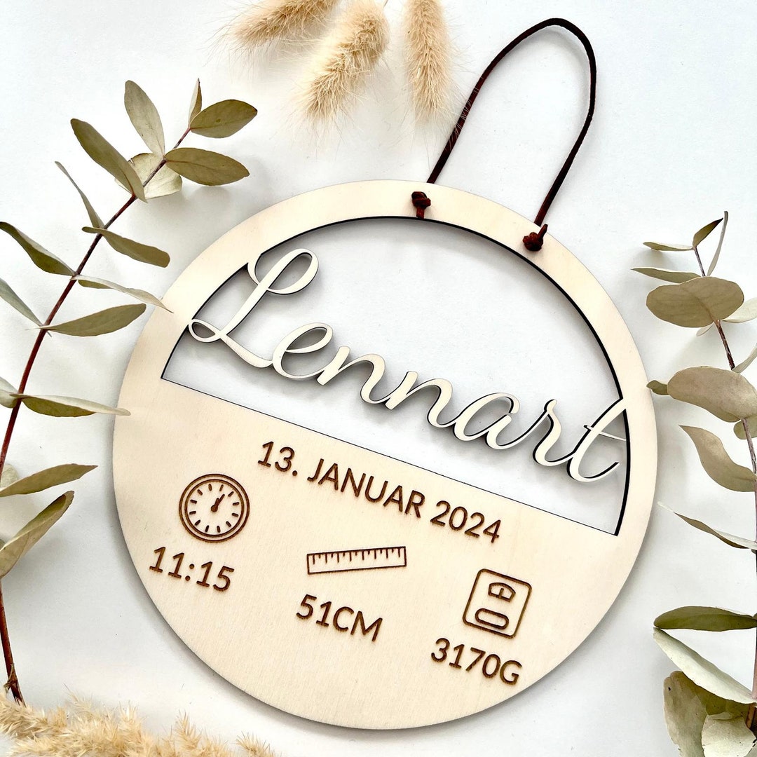 Personalized Birth Sign With the Birth Dates Made of Wood - Etsy