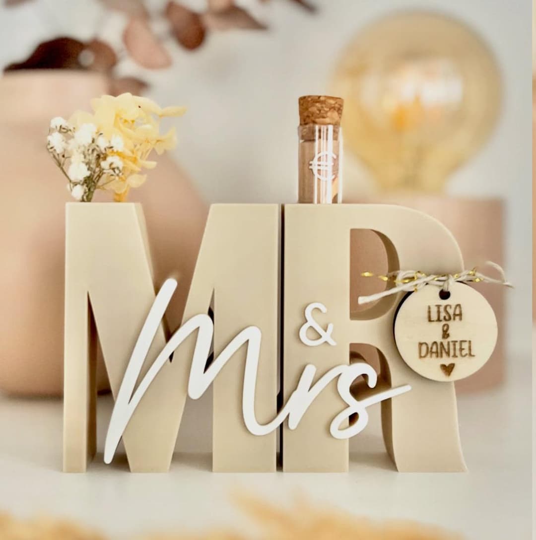 Personalized Wedding Cash Gift | Mr & Mrs With Names | Wedding Gift ...