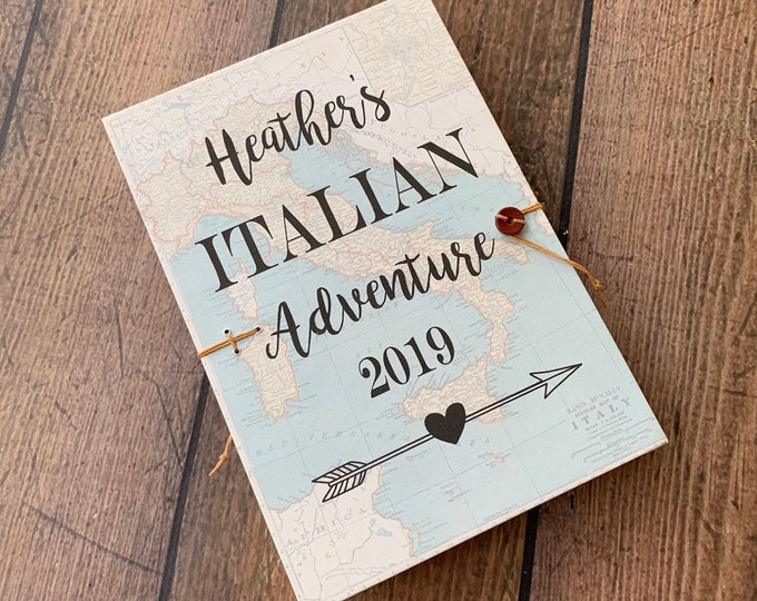 Personalized Italy Travel Journal With Pockets Envelopes and - Etsy
