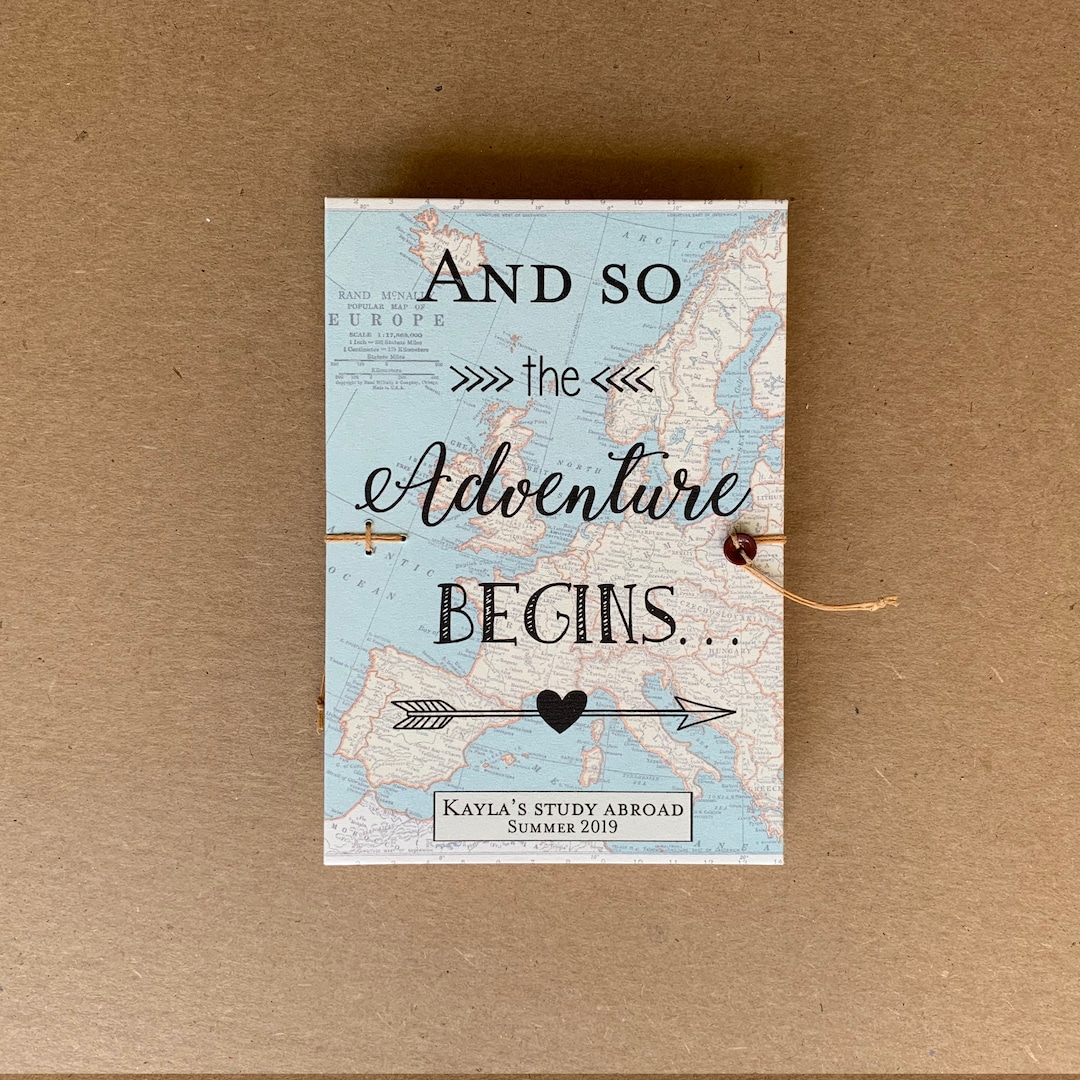 And so the Adventure Begins Travel Notebook, Travel Theme Bridal Shower ...