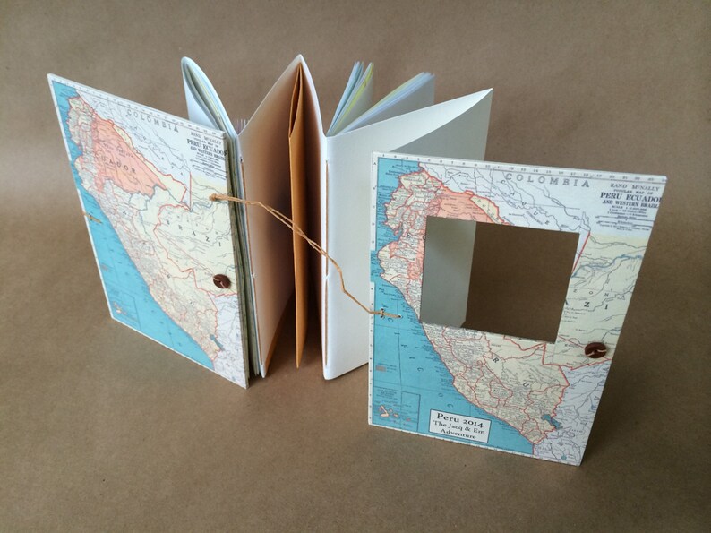 Personalized Peru Travel Journal with Pockets and Envelopes | Etsy
