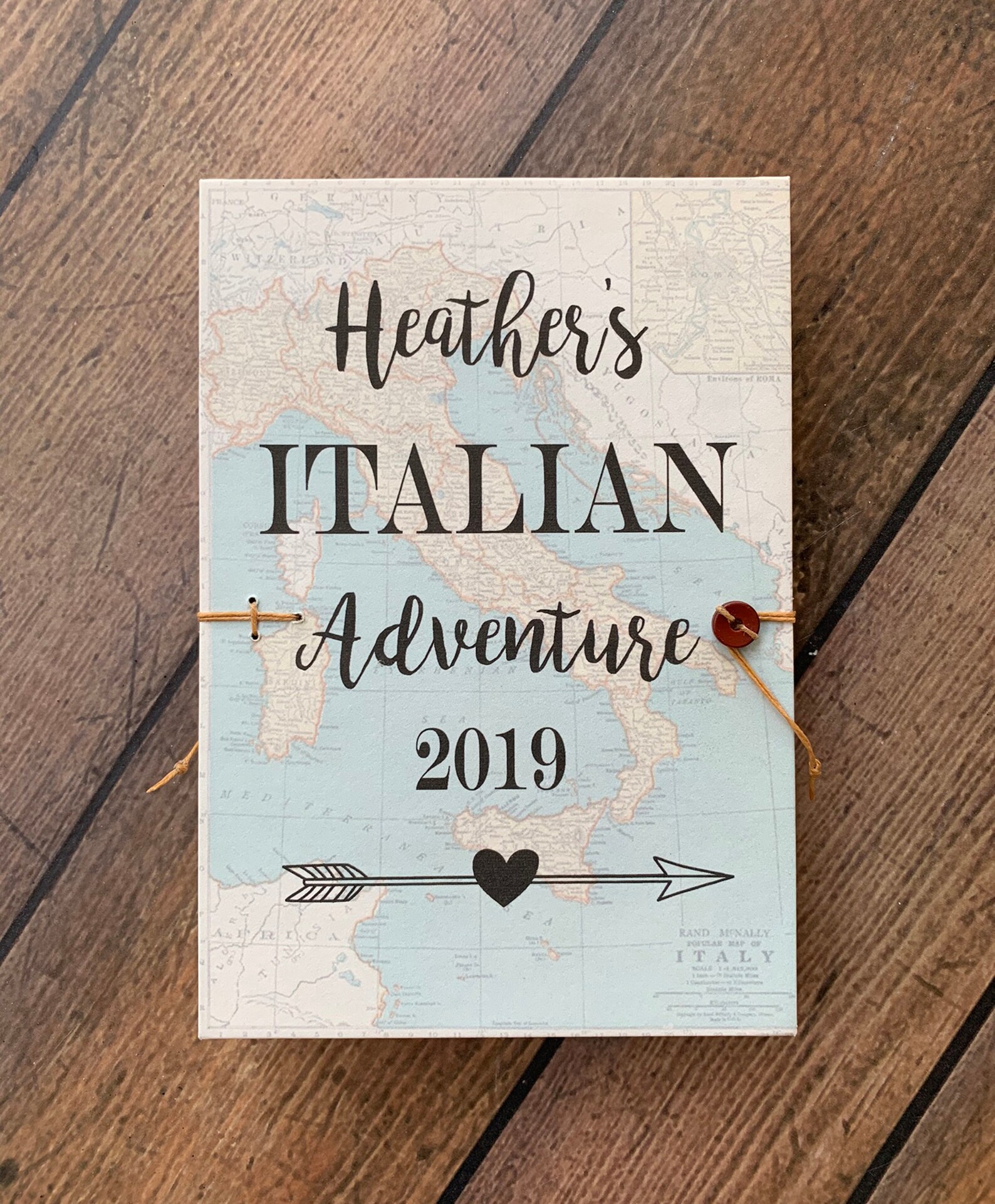 Personalized Italy Travel Journal With Pockets Envelopes and - Etsy