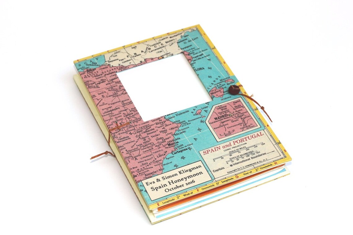 Spain Travel Journal with Pockets and Envelopes Personalized | Etsy