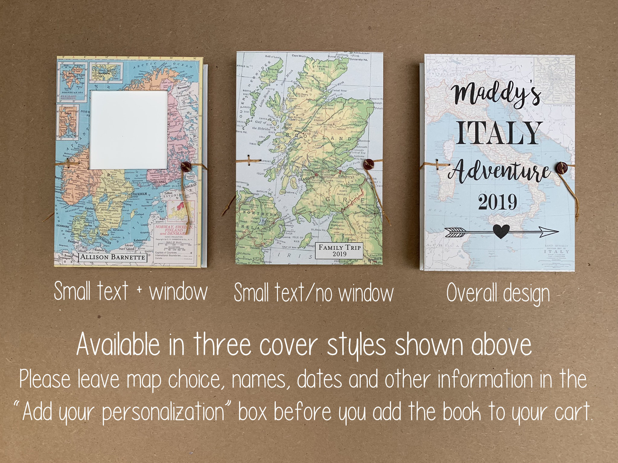 Personalized Italy Travel Journal With Pockets, Envelopes and Map - Etsy