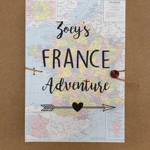 Personalized France Travel Journal With Pockets and Envelopes - Etsy