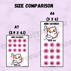 Mini Cute Saving Challenges/savings Trackers| A5,A6,A7| Printable PDF ...