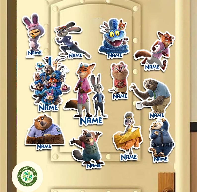 Personalized Zootopia 2 Characters Magnets, Zootopia Disney Cruise Line ...
