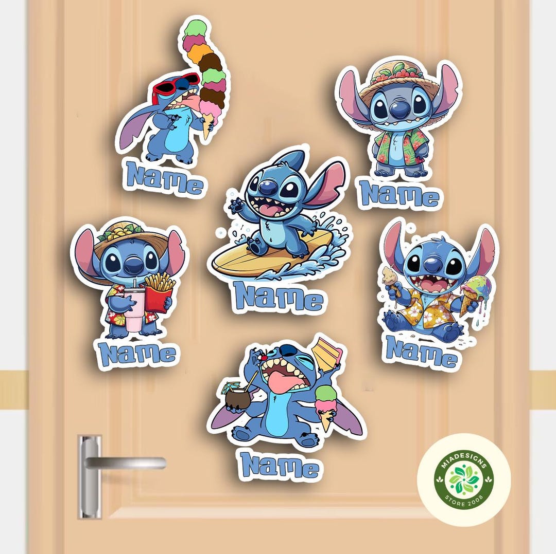 Personalized Stitch Cruise Door Magnet, Disney Stitch Trip Magnets for ...