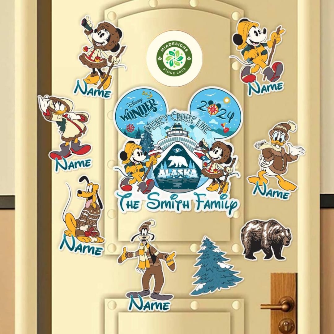 Personalized Mickey and Friends Disney Alaska Cruise Magnet, Disney ...