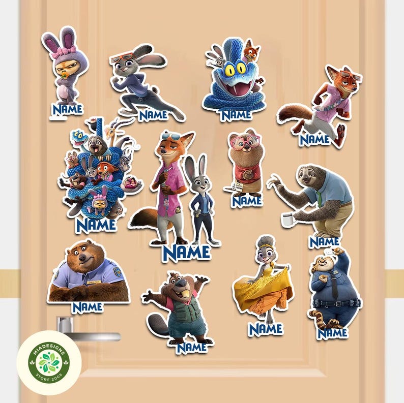 Personalized Zootopia 2 Characters Magnets, Zootopia Disney Cruise Line ...