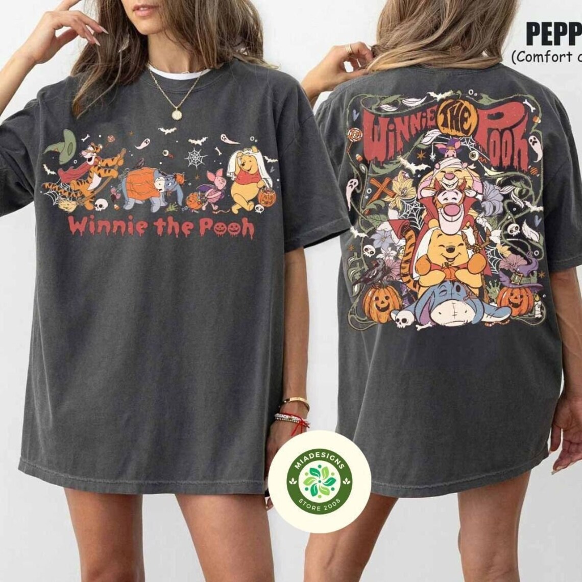 Two-sided Winnie the Pooh Disney Halloween Shirt, Pooh Bear Piglet ...