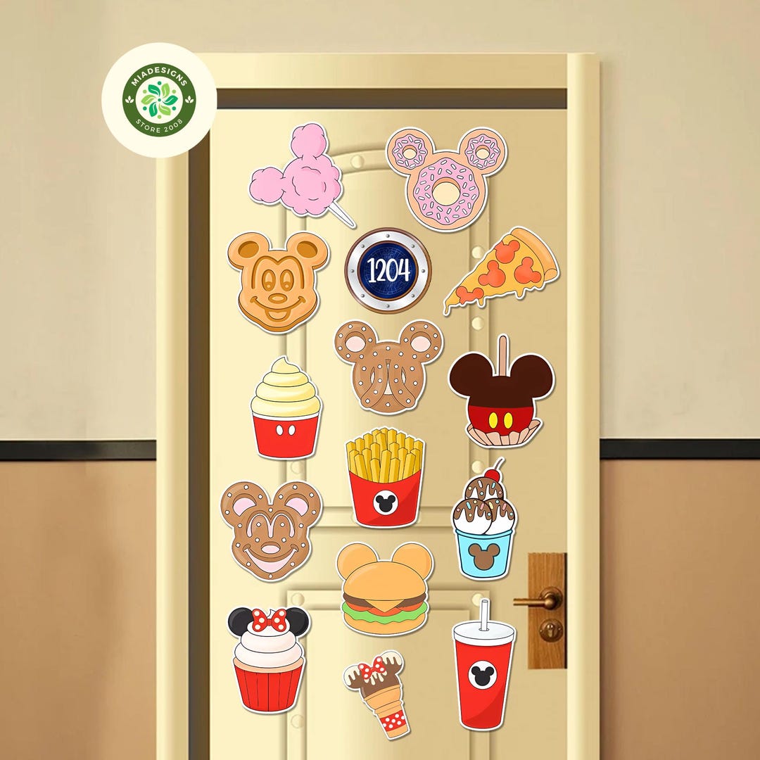 Personalized Disney Snacks Drinks Cruise Door Magnets, Mickey Minnie ...