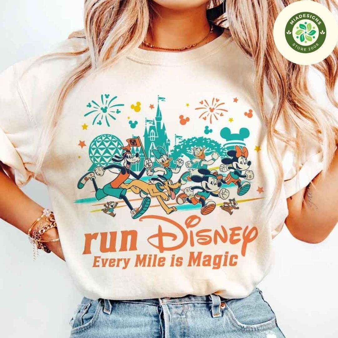 Mickey & Friends Rundisney Every Mile is Magic Shirt, Walt Disney World ...