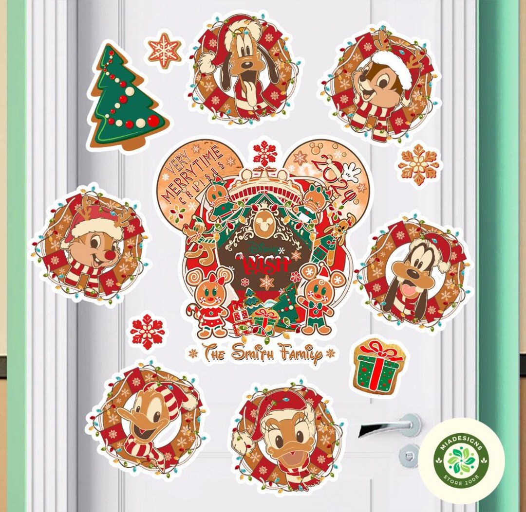 Personalized All Characters Mickey and Friends Christmas Gingerbread ...