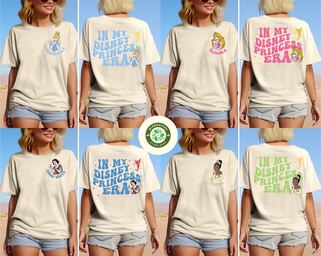 Two-sided in My Disney Princess Era Shirt, WDW Disneyland Magic Kingdom ...
