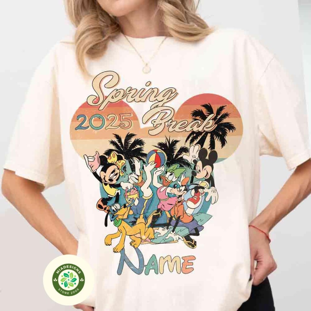 Personalized Mickey and Friends Disney Spring Break Shirts, Disney ...