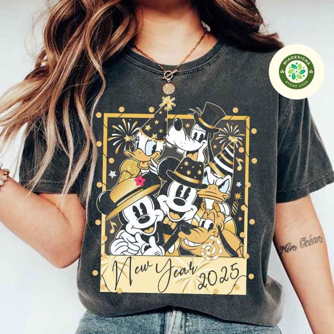Vintage Mickey and Friends Disney Happy New Year 2025 Shirts, New Year ...