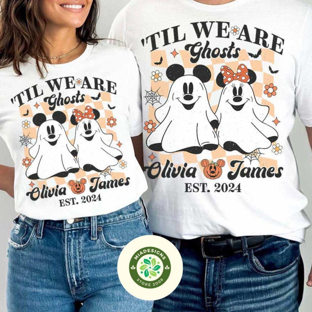 Personalized Mickey Minnie Ghost Couple Disney Halloween Shirt, Mickey ...