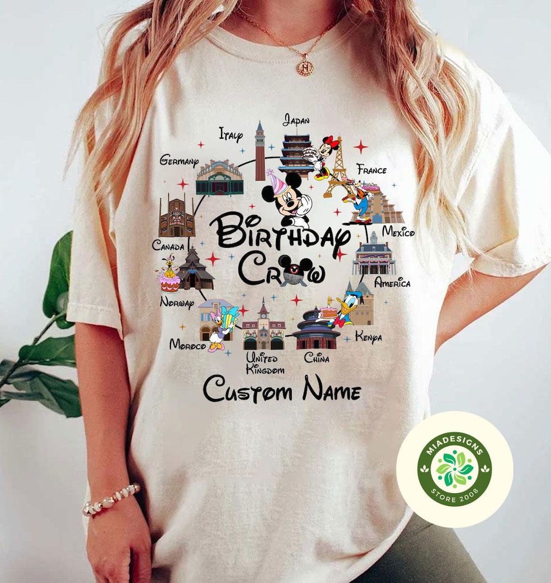 Personalized Mickey and Friends Epcot Birthday Shirt, Disney Epcot ...
