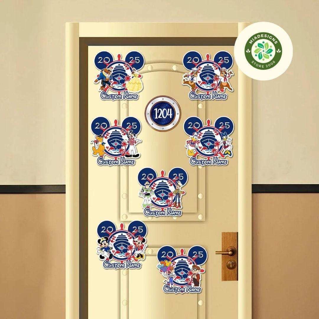 Personalized All Characters Couple Disney Cruise Magnet, Mickey Minnie ...