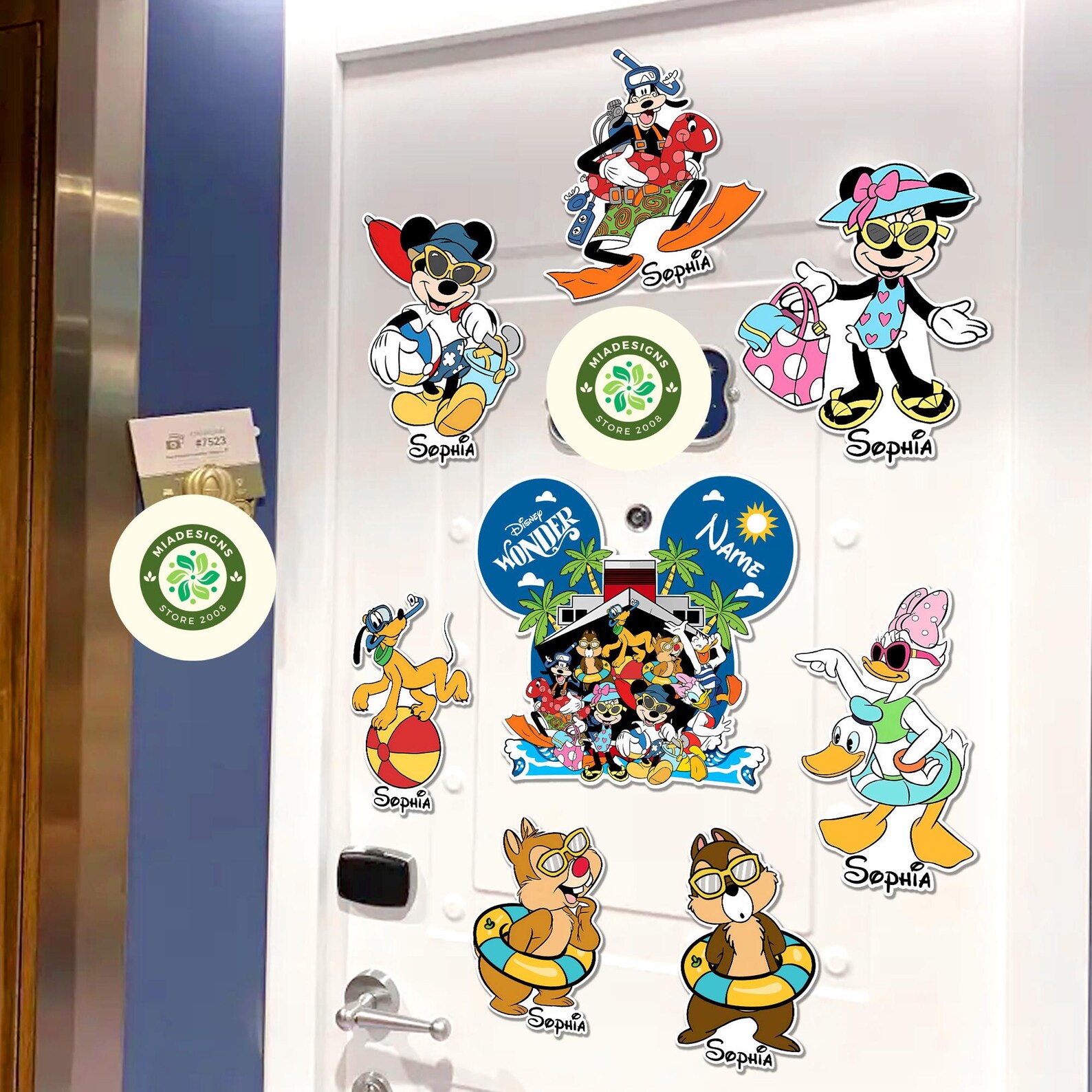 Personalized Mickey and Friends Spring Break 2025 Magnets, Disney ...