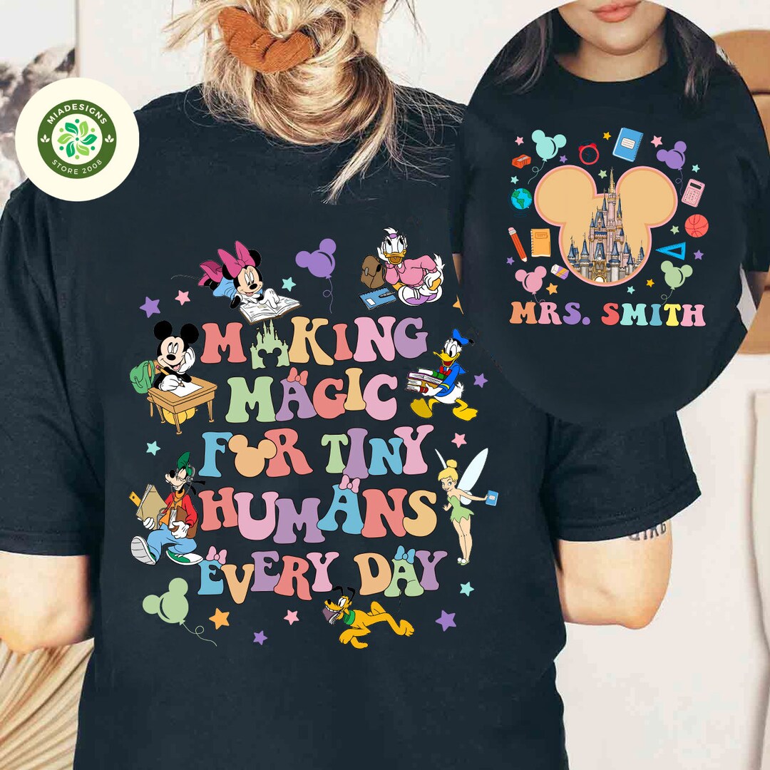 Personalized Disney Teacher Back to School Shirt, Mickey & Friends ...