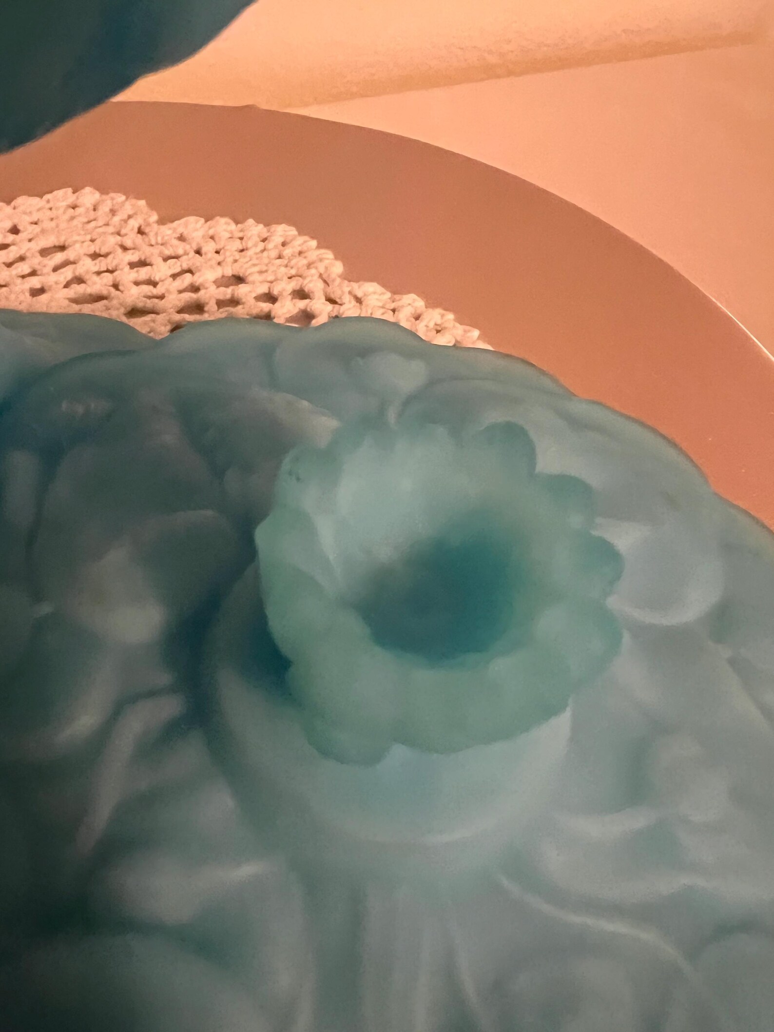 Vintage Fenton Water Lily Pedestal Covered Candy Dish Blue Rare - Etsy
