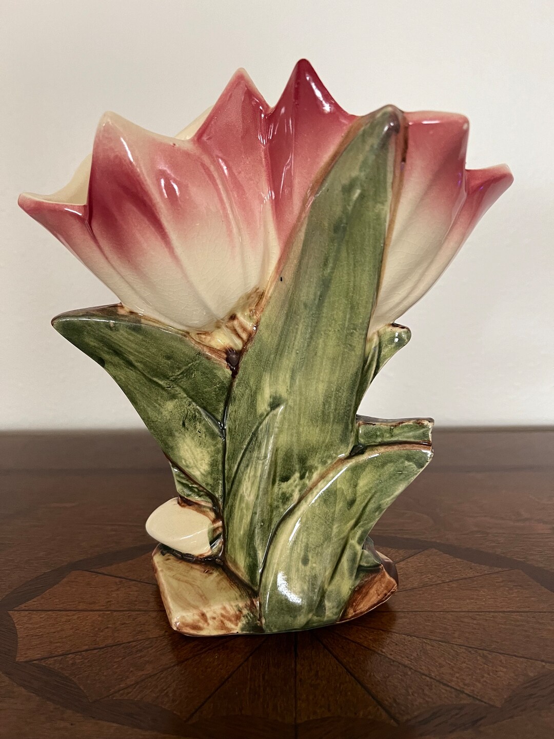 Vintage Art Pottery Mccoy Pottery Tulips Flower Vase Hand Painted - Etsy