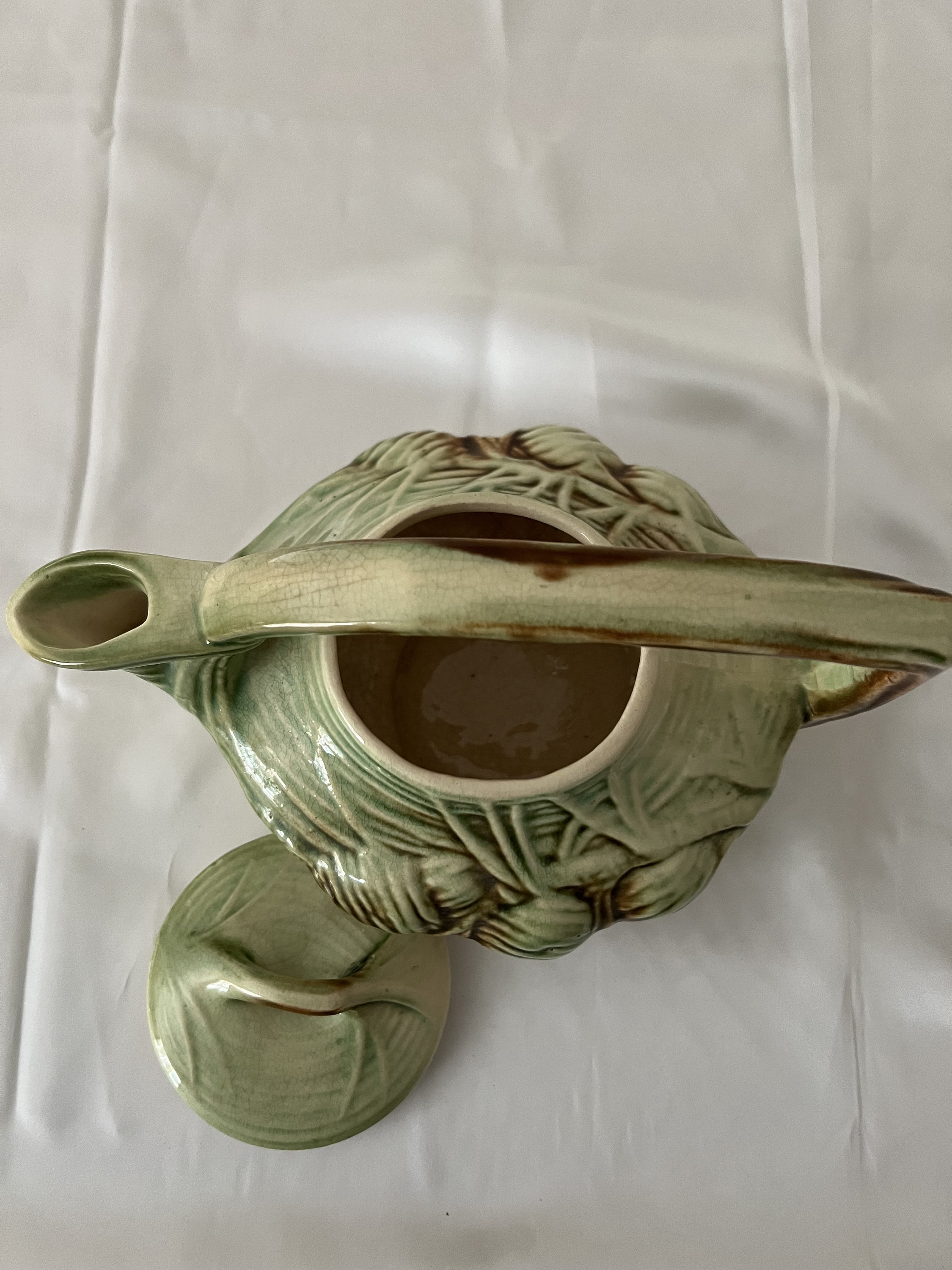 Mccoy Pine Cone Teapot With Lid - Brown and Green - Etsy