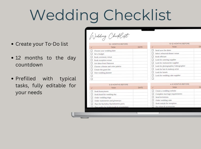 Wedding Budget Spreadsheet Wedding Template Wedding Planner Wedding ...