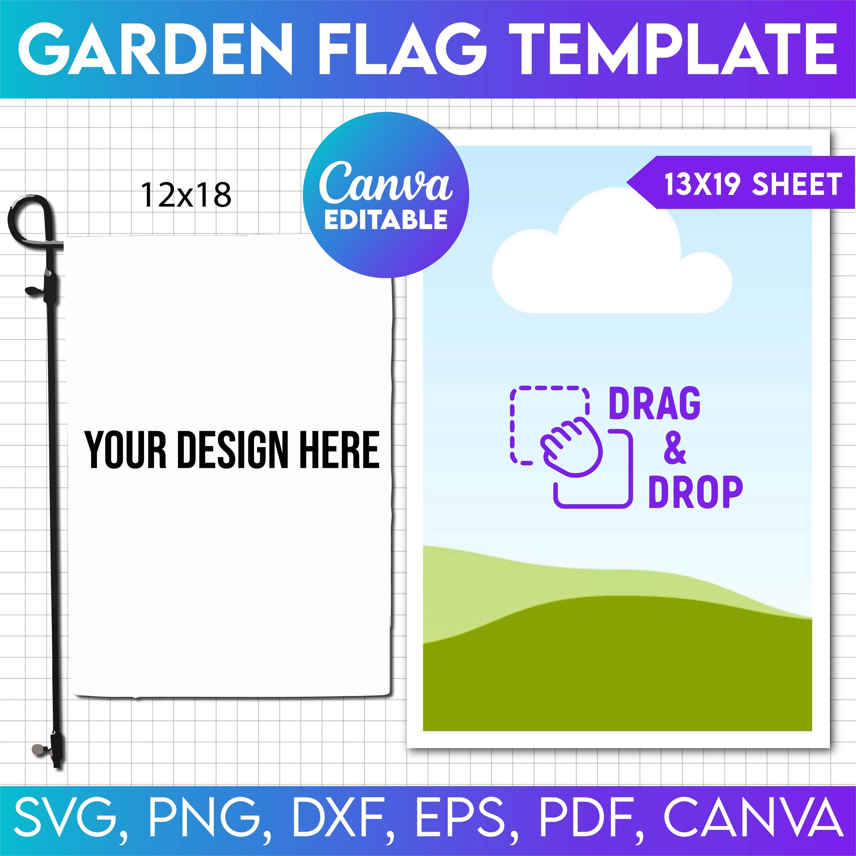 Garden Flag Template, Blank Garden Flag Template, Sublimation Flag ...