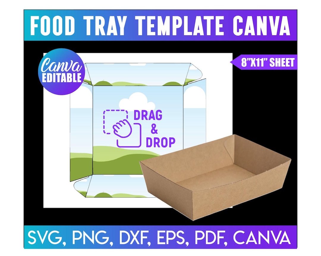 Food Tray Template, Snack Box Template, Food Tray Template, Food Tray ...