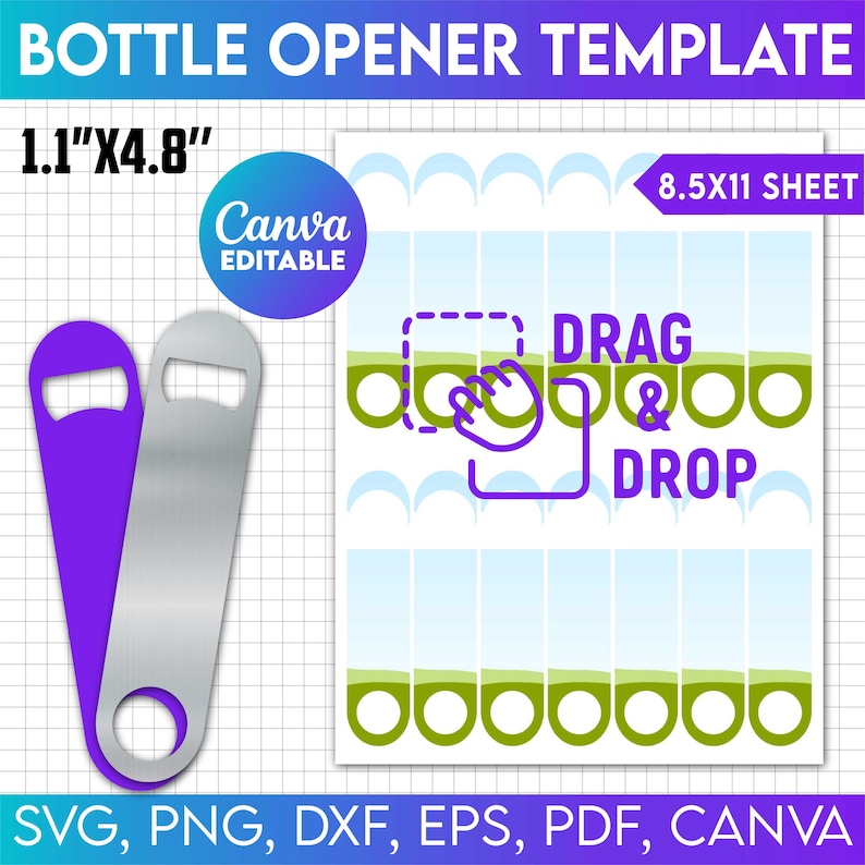 Bottle Opener Template Svg, Beer Bottle Opener Template,canva Bottle ...