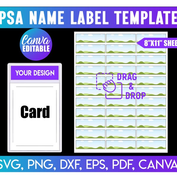 Psa Label Template - Etsy