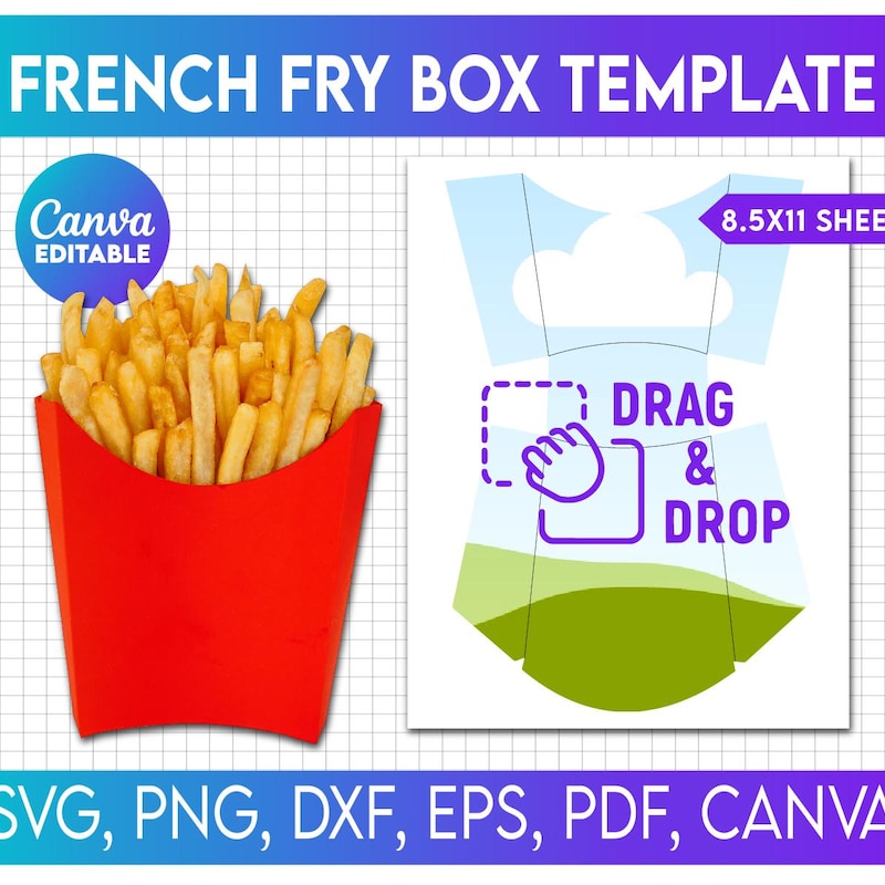 French Fry Box - Etsy