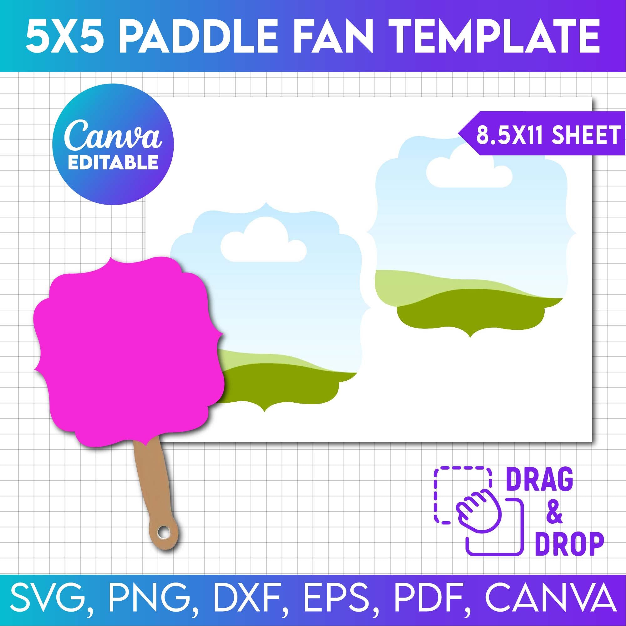 Paddle Fan Template, Canva, PSD, PNG and SVG, Paddle Fan Template ...