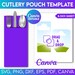 Cutlery Pouch Template, Cutlery Set Template, Cutlery Paper Holder ...