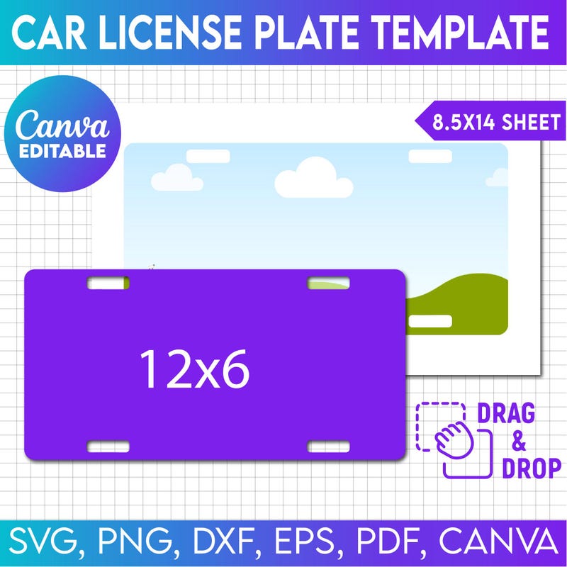 License Plate Svg - Etsy
