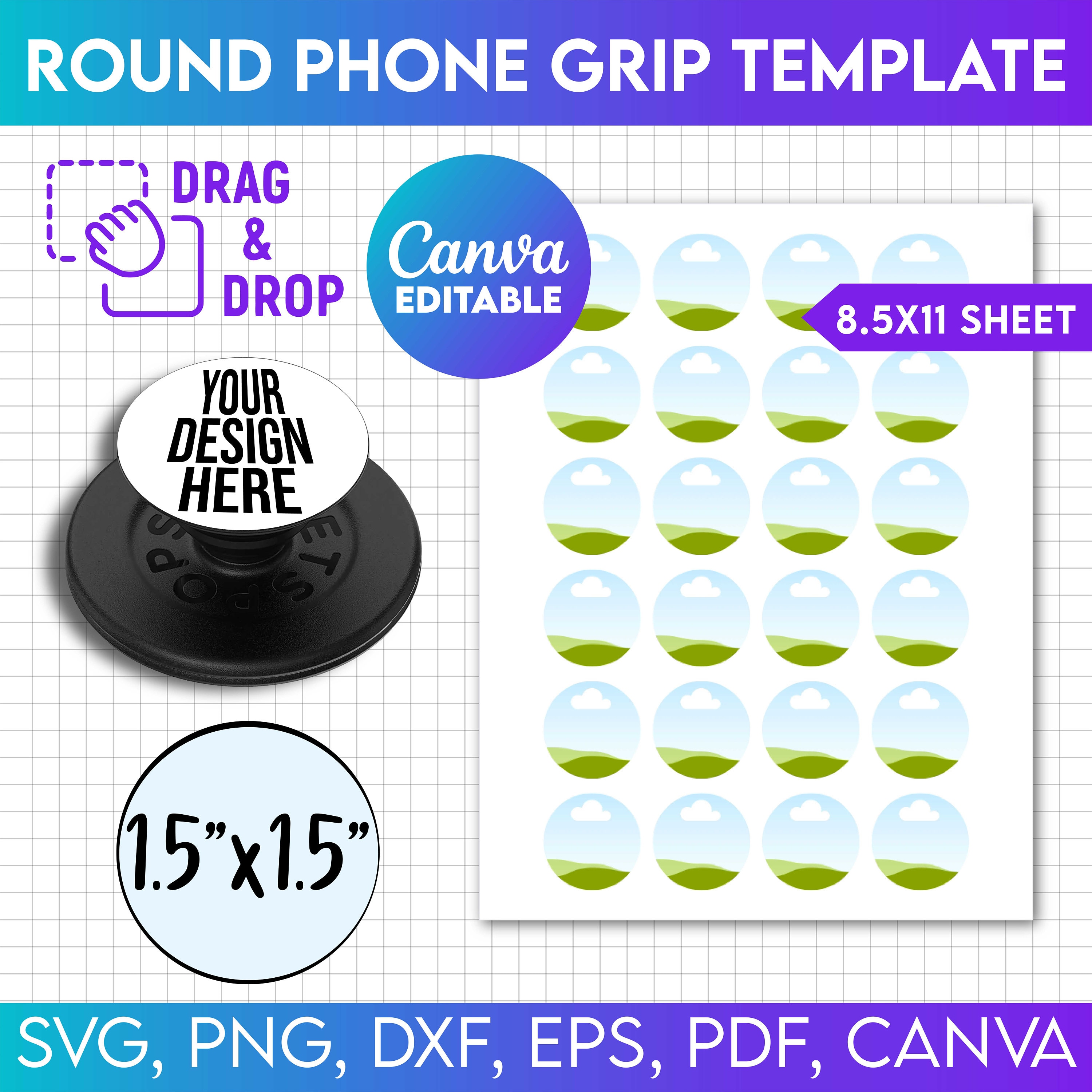 Phone Grip Template Svg, Phone Holder Template, Phone Stand Sublimation ...