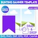 Bunting Banner Template, Banner Flag Template, Bunting Banner SVG ...