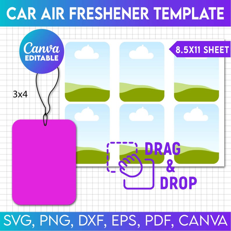 Car Air Freshener Template, Car Air Freshener Template, Car Air ...