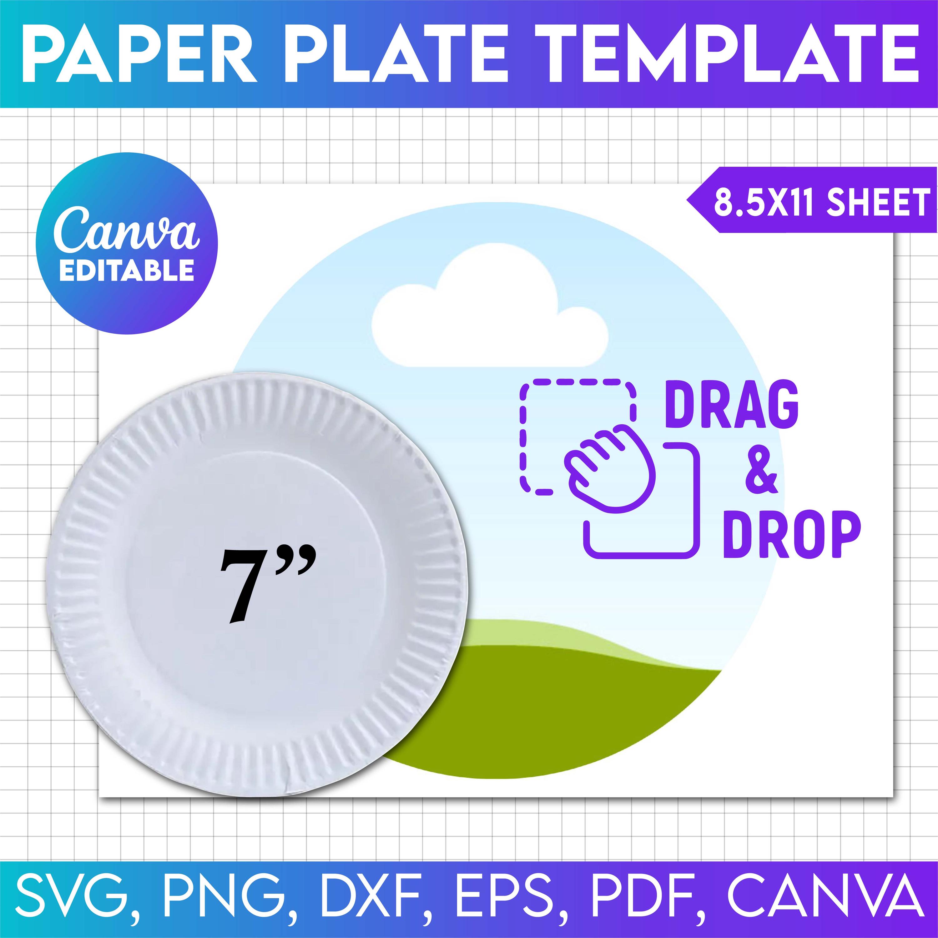 Paper Plate Template, Paper Plate Design, Paper Plate, 8 Inch Plate ...