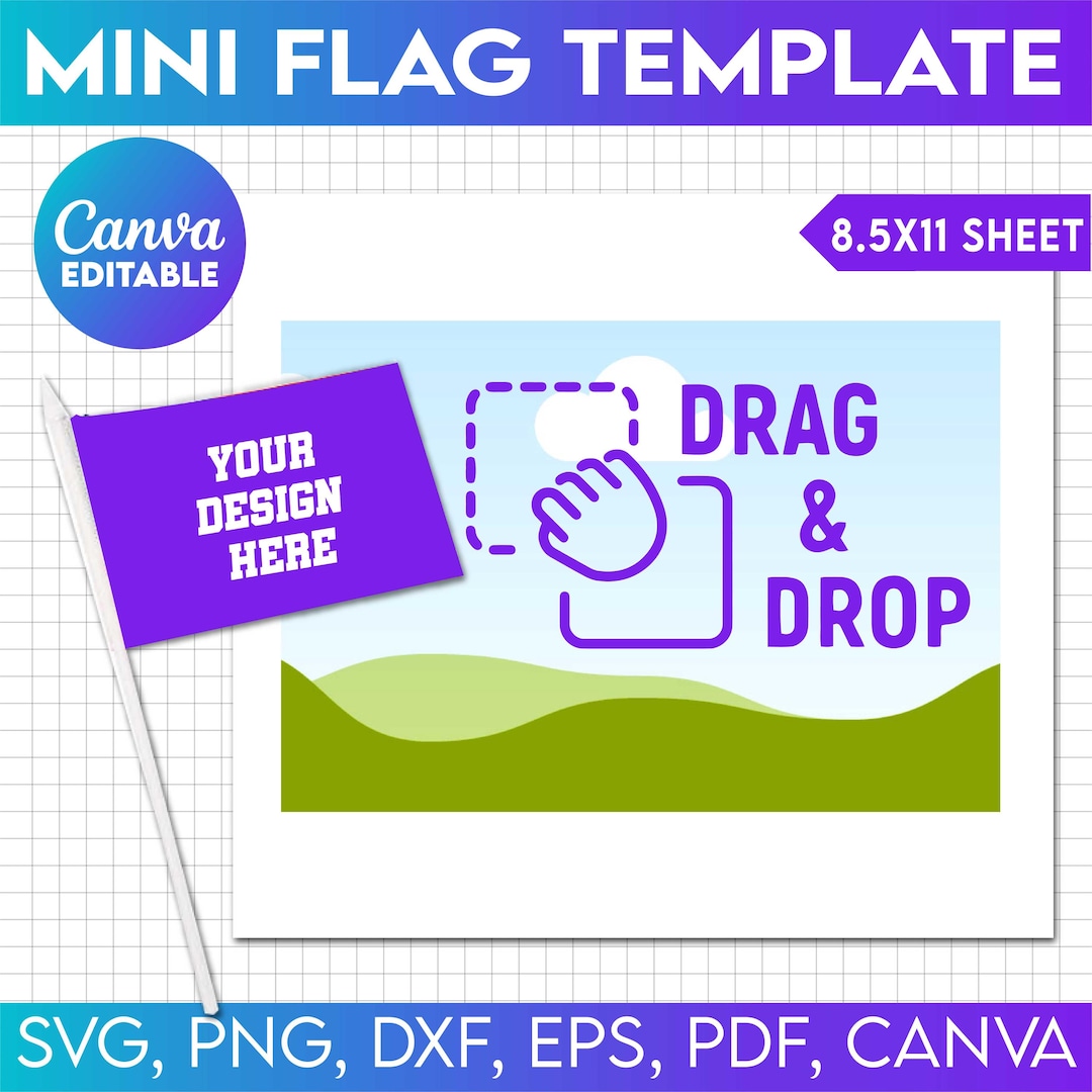 Mini Flag Template, Toothpick Flag Template, Flag Sublimation Template ...