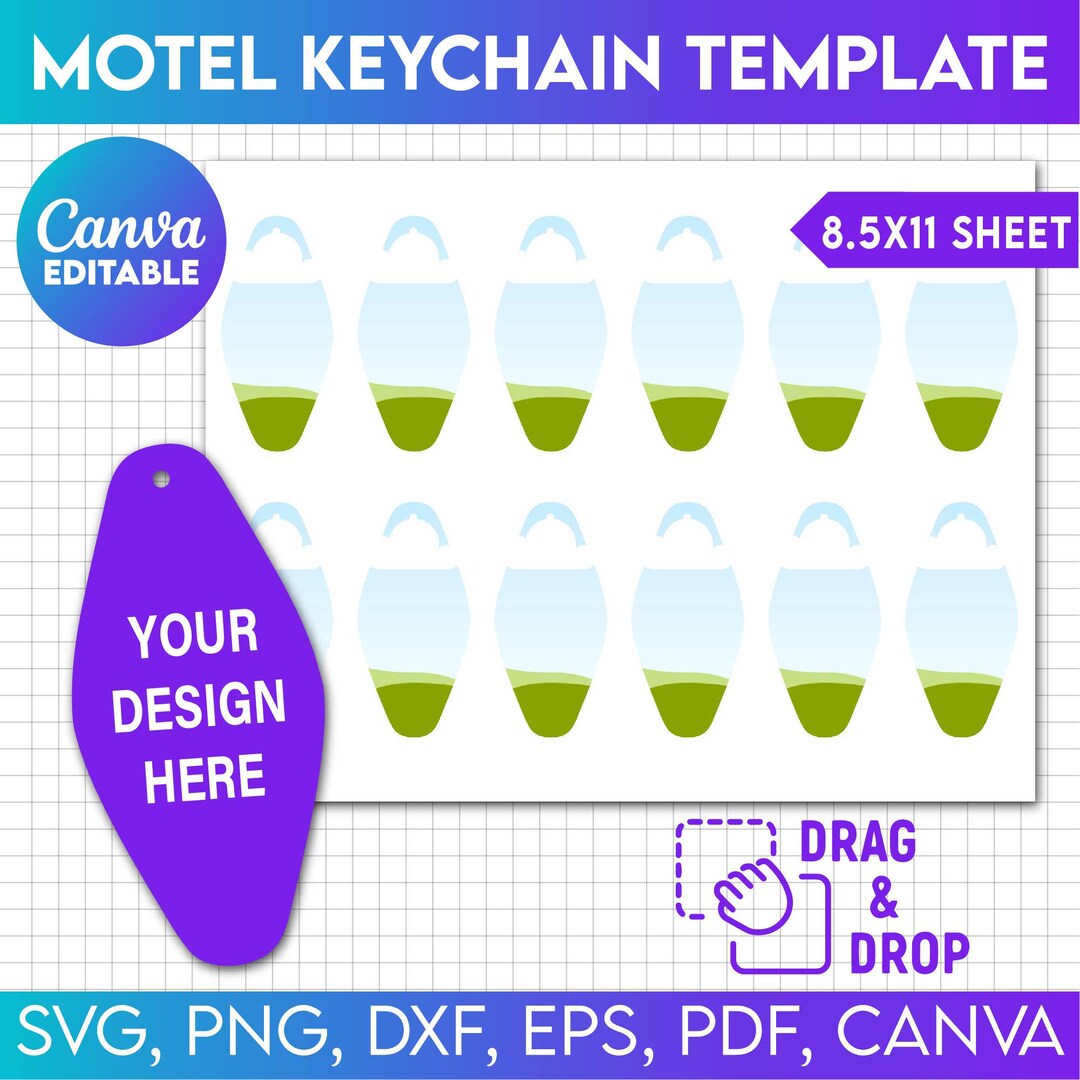 Motel Keychain Template, Sublimation Template, Motel Keychain Svg ...