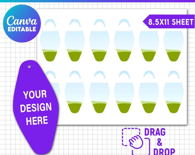 Motel Keychain Template, Sublimation Template, Motel Keychain Svg ...