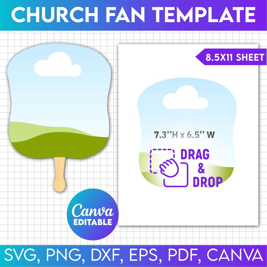 Church Fan Template, Paddle Fan Template, Custom Paddle Fan, Church Fan ...